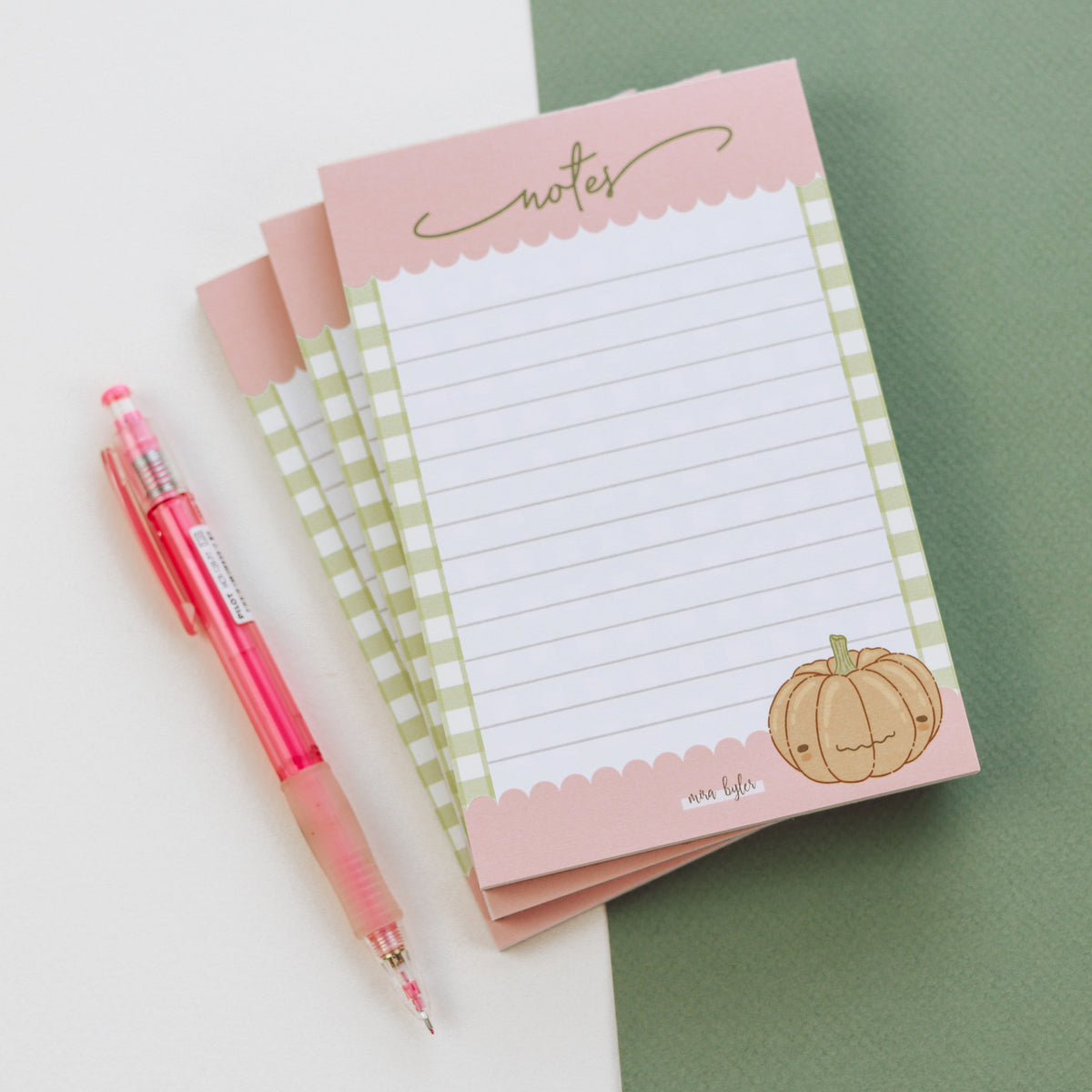Gummy Pumpkin Notepad – Mira Byler, LLC